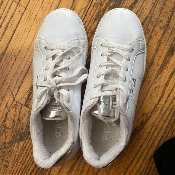 Fila | Shoes | White And Silver Gorgous Filas | Poshmark